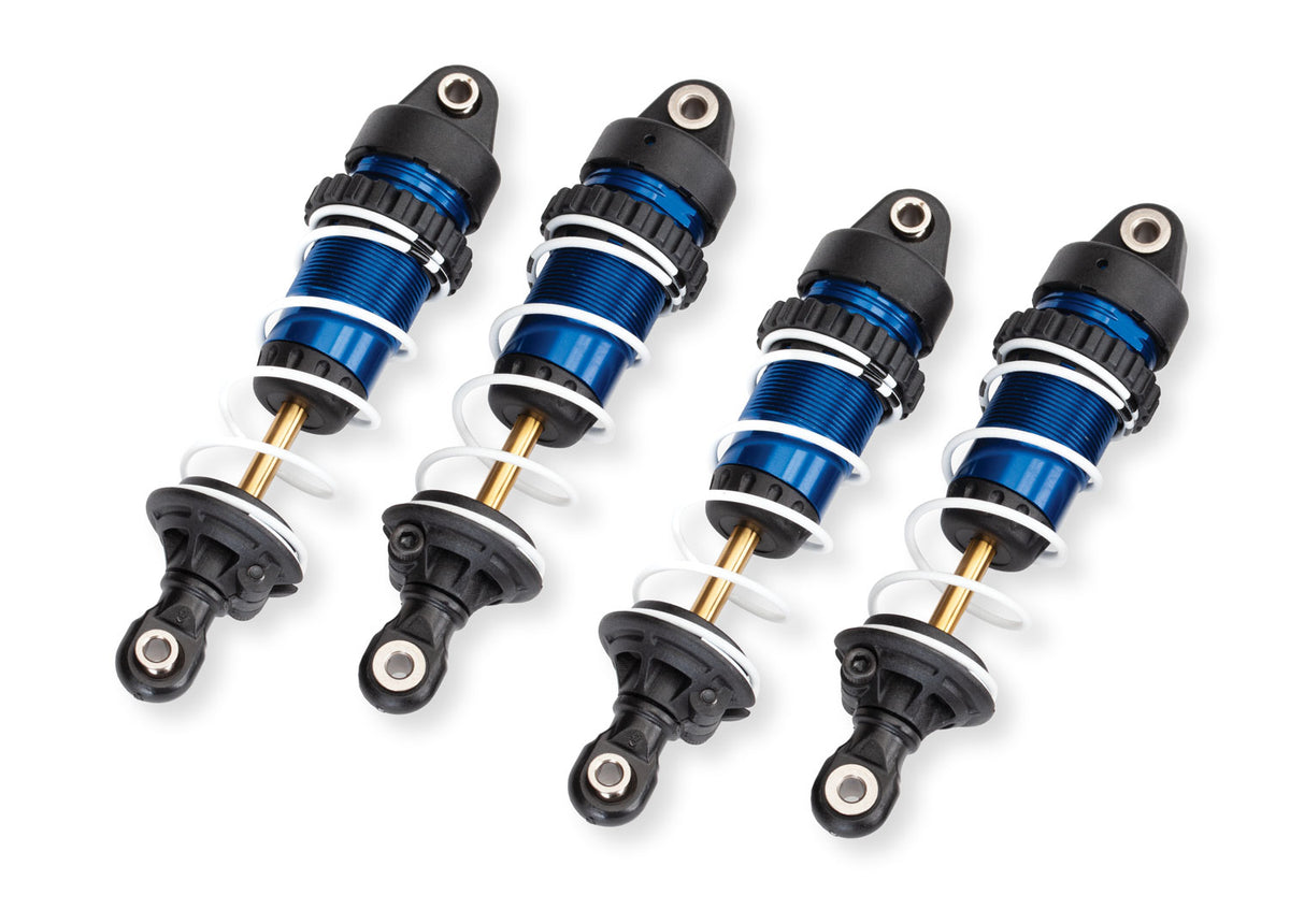 Traxxas TRA10765-BLUE MINI MAXX ALUMINUM BLUE SHOCKS GTR LONG W/ SPRIN ...
