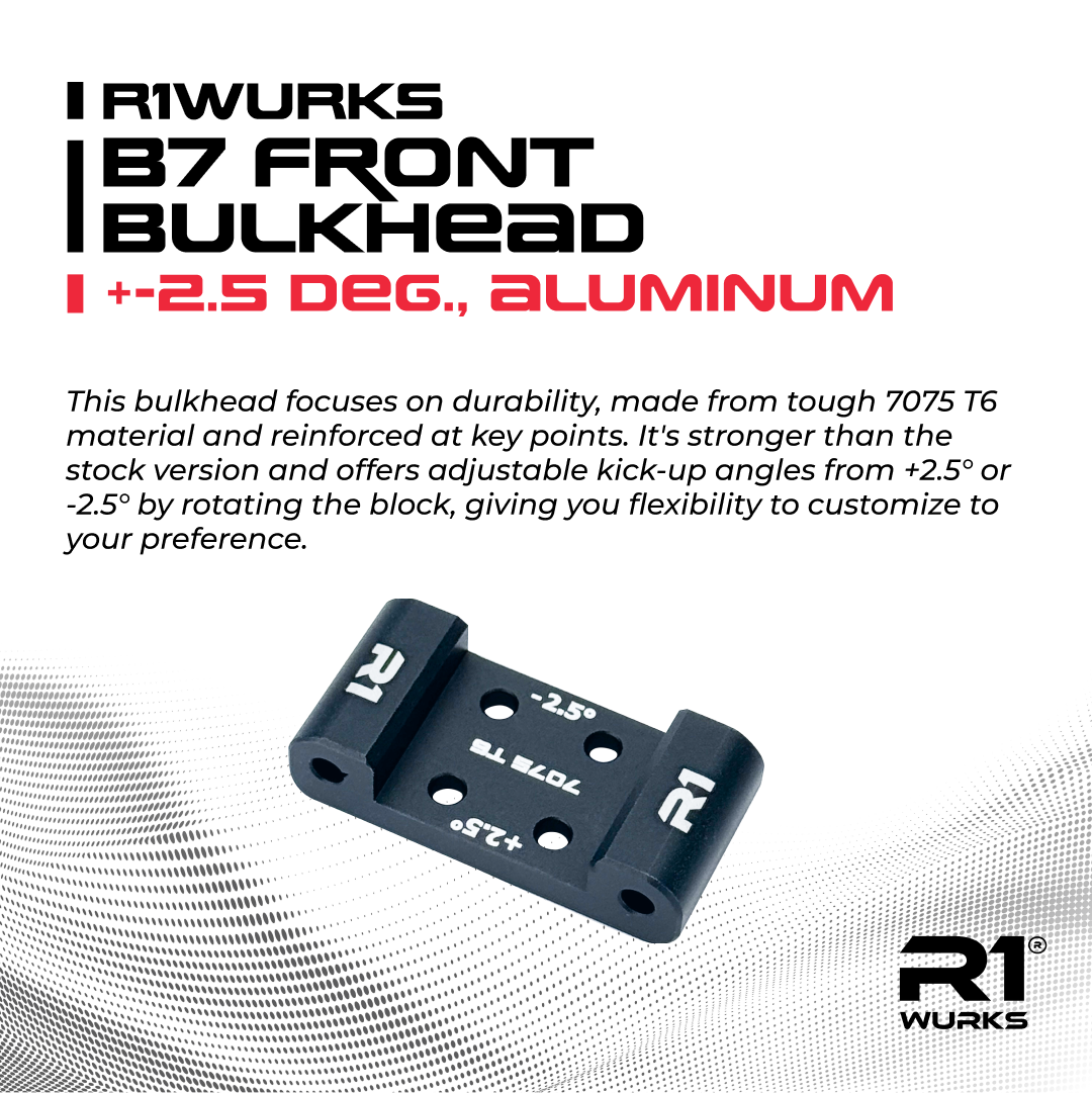 R1WURKS (B7 Series) Front Bulkhead, +/-2.5 deg., Aluminum R1-900062 ...