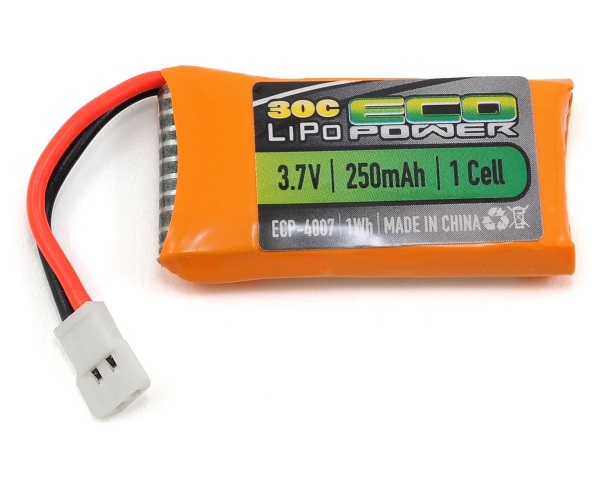 EcoPower ECP-4007 "Electron" 1S LiPo 30C Battery Pack (3.7V/250mAh ...