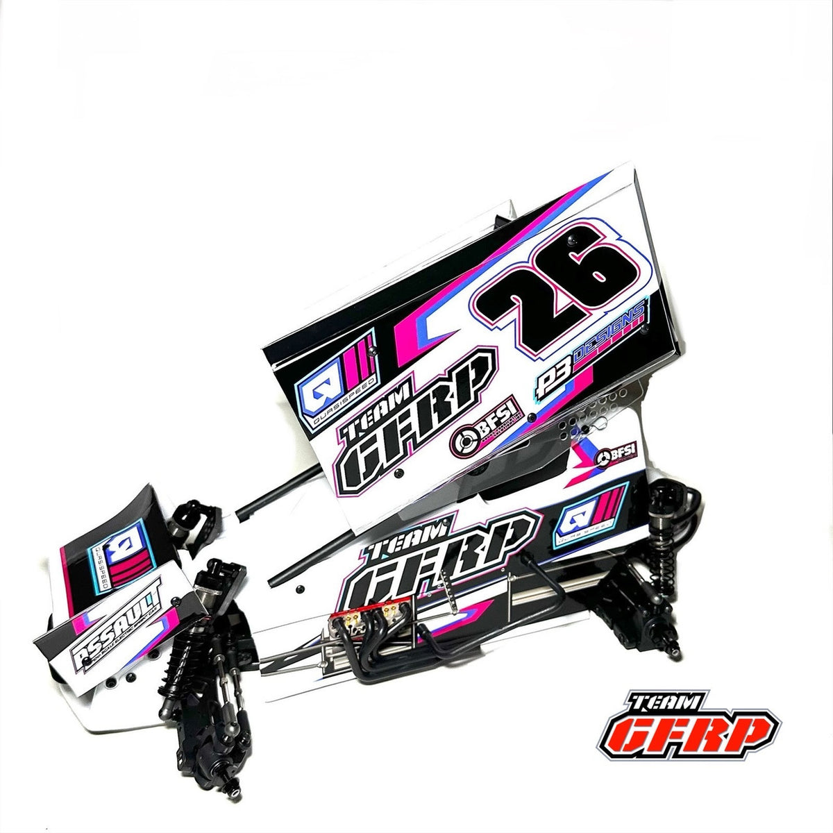 Team GFRP GFR-7016 2026 Assault 26 Rubber Tire Sprint Car Kit — World ...