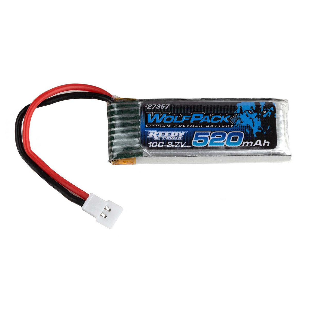 3.7V 520mAh 1S 10C WolfPack LiPo Battery — World of R/C Parts & Supplies