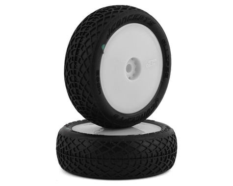 JConcepts Mini-B Ellipse Pre-Mounted Front Tires (White) (2) (Green ...