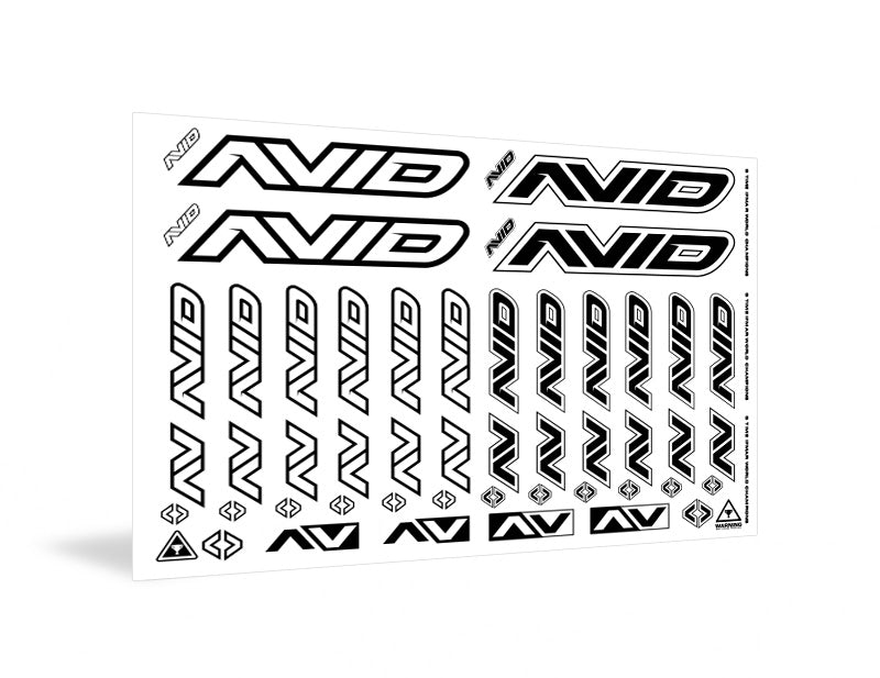 AVID STICKER SHEET — World of R/C Parts & Supplies